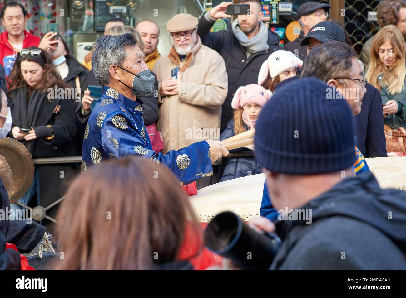 Celebration of the Chinese New Year in the Madrid neighborhood with the ...