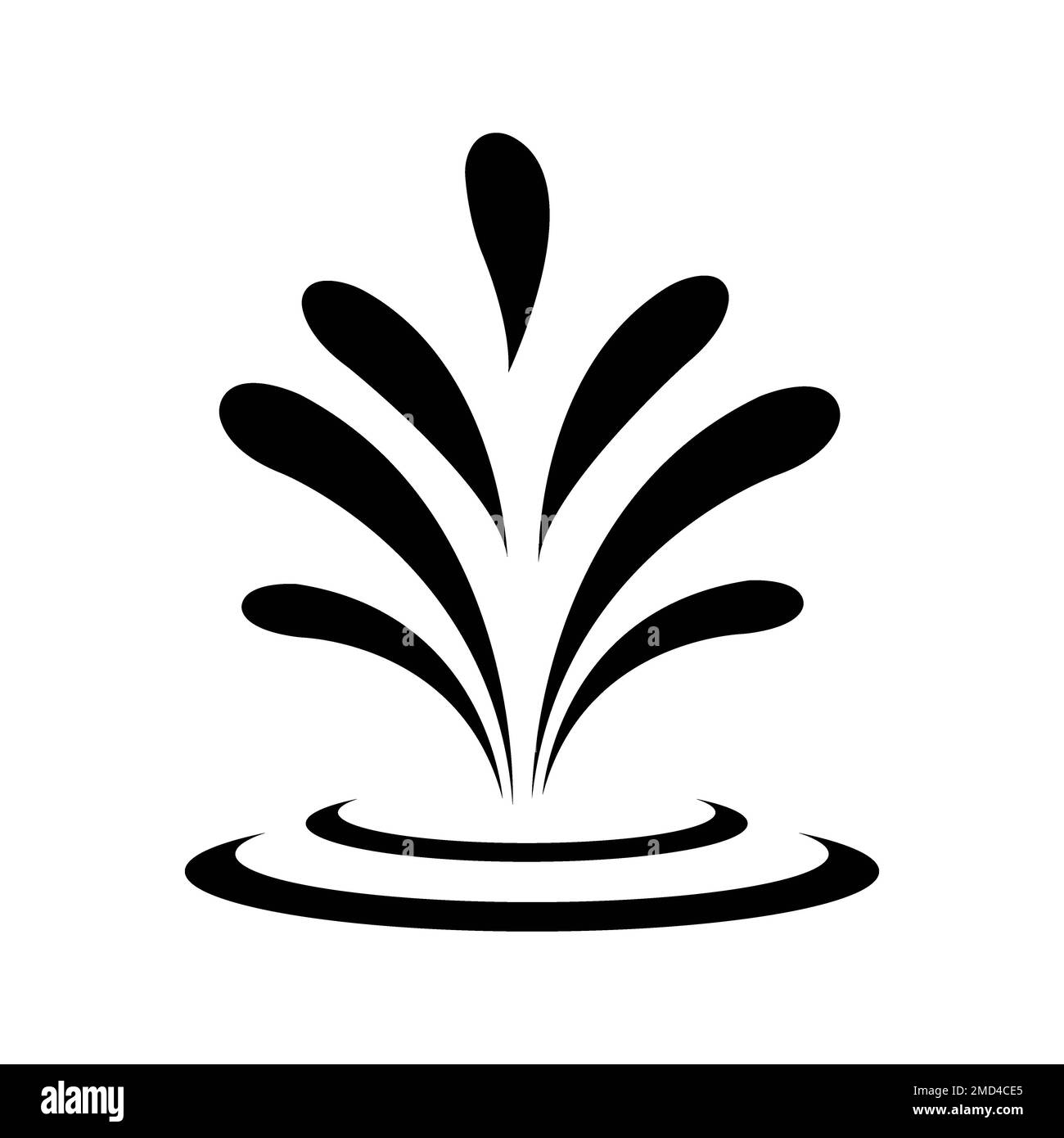 water fountain icon logo vector design template Stock Photo - Alamy