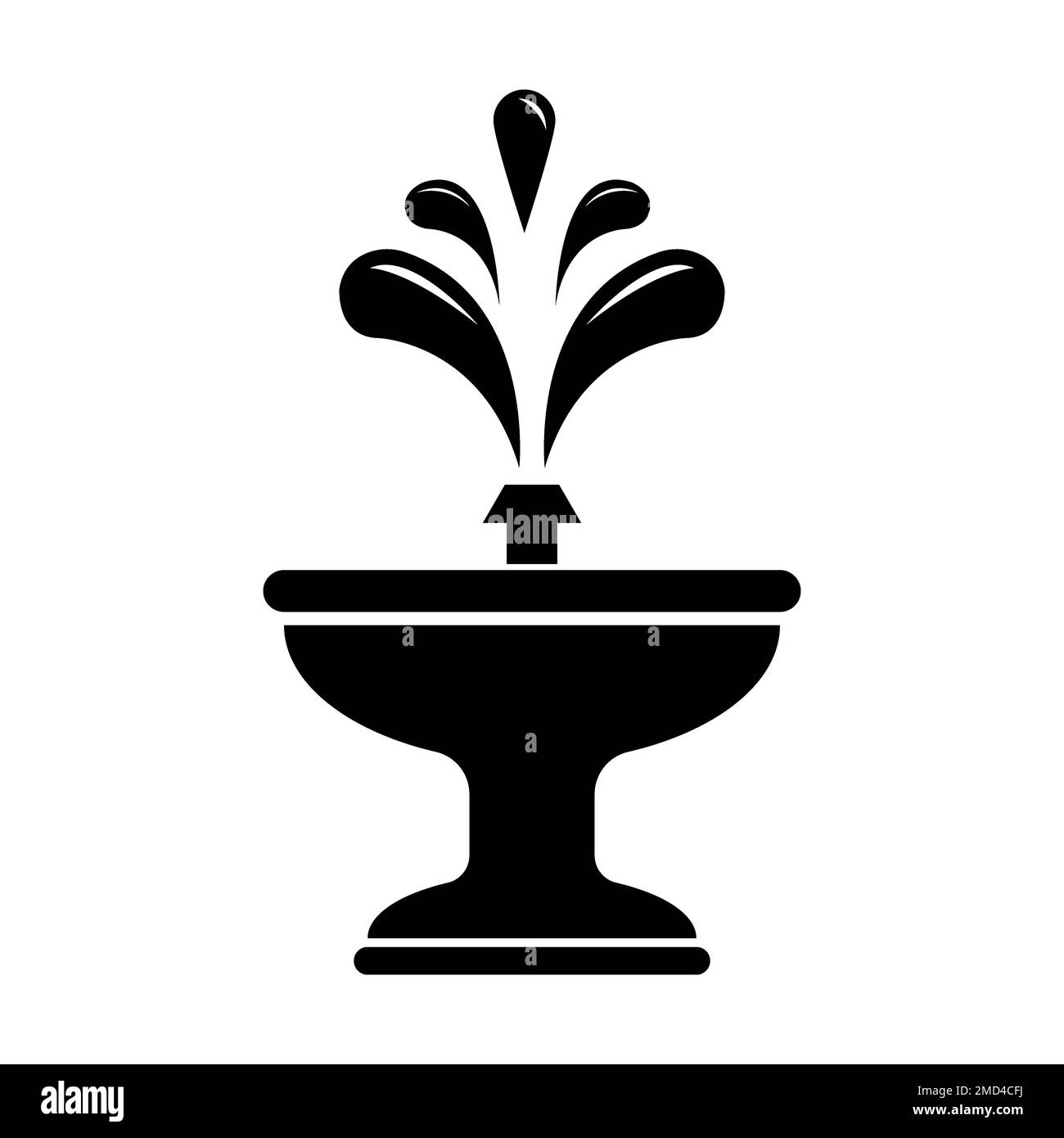 water fountain icon logo vector design template Stock Photo - Alamy