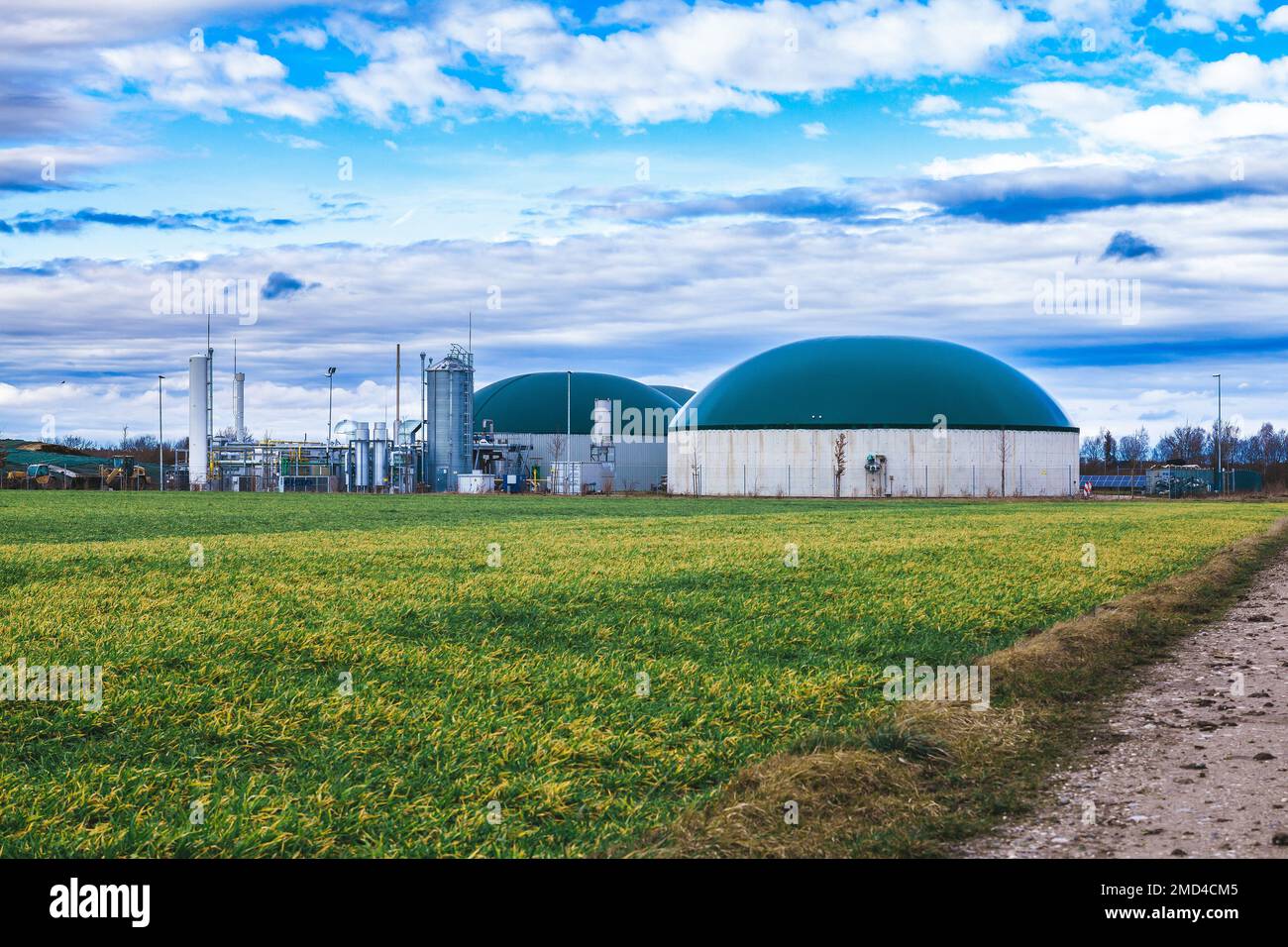 Bio gas plant in a field / GERMANY Stock Photo - Alamy