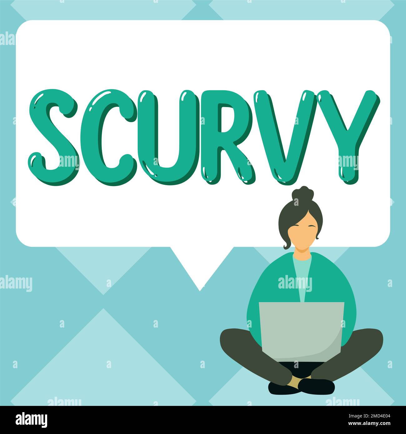 Handwriting text Scurvy. Word for disease caused by a lack of vitamin C ...