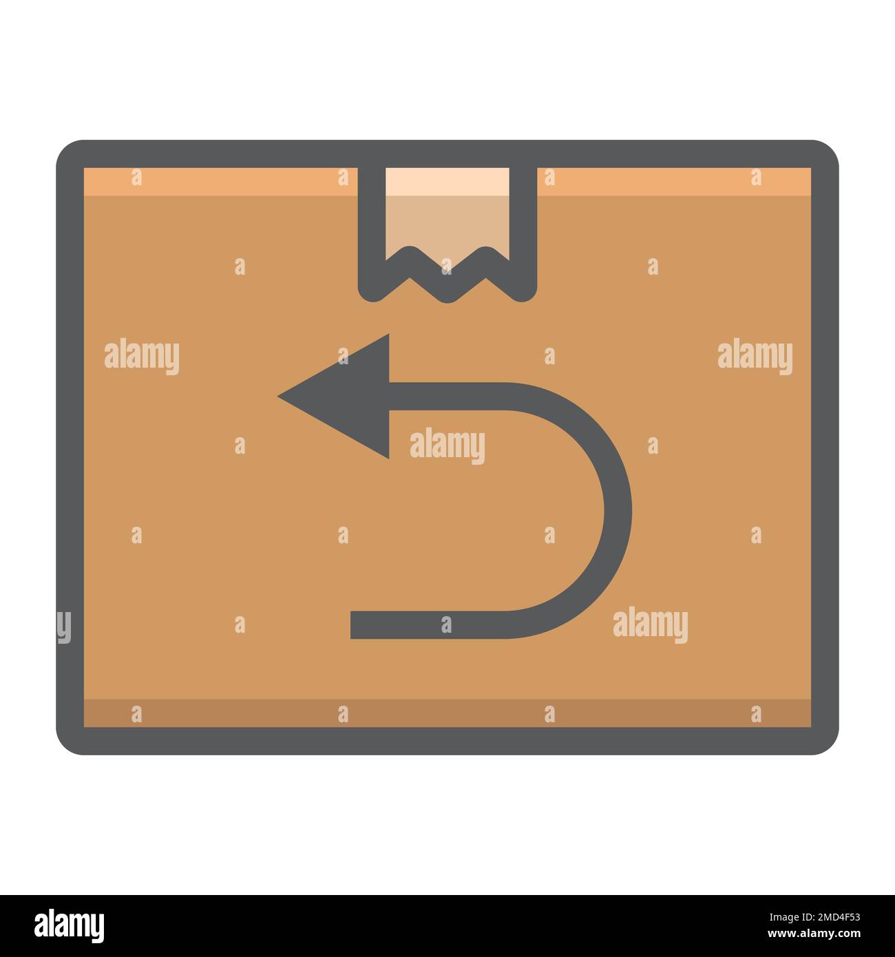 Return shipping filled outline icon, logistic and delivery, cardboard ...