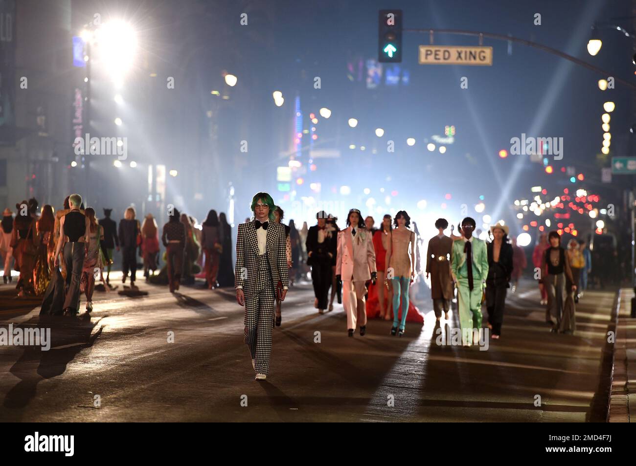 Models walk the runway at the Gucci "Love Parade" fashion show on ...