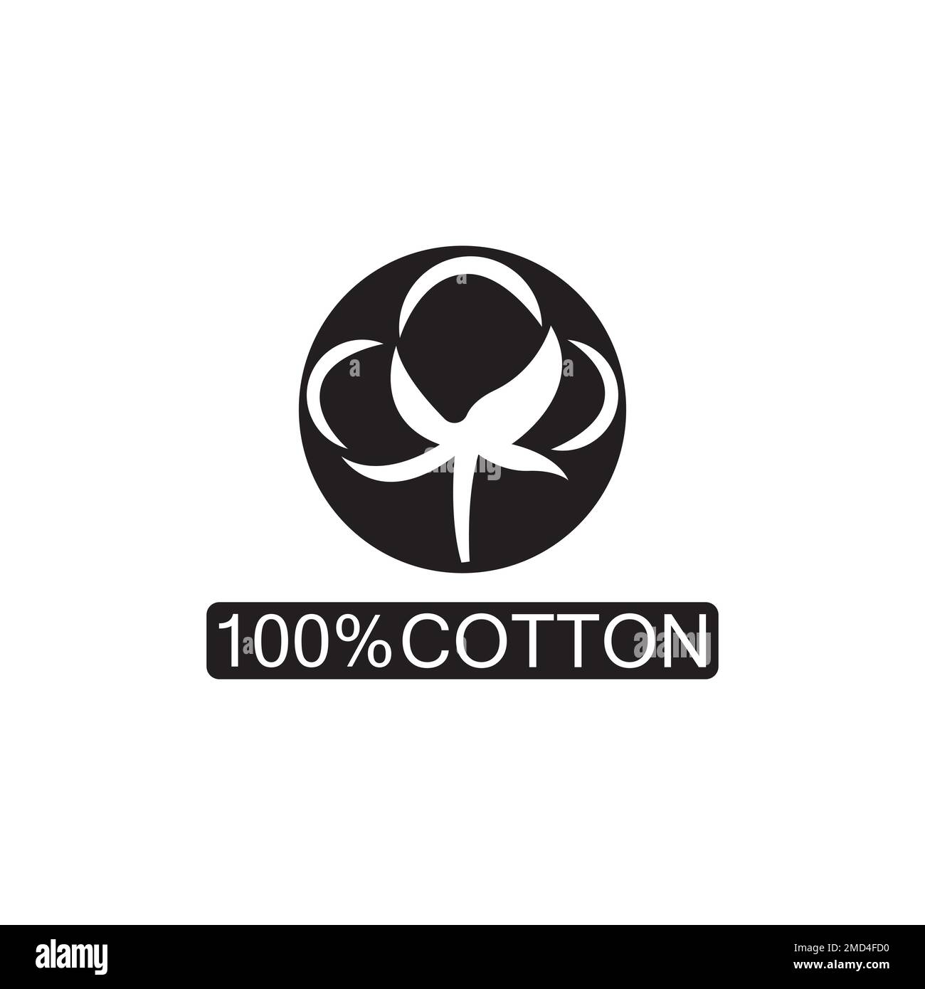 100% cotton icon.Natural organic cotton, pure cotton vector labels.logo ...