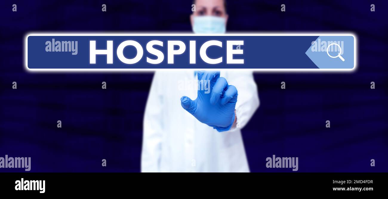 Inspiration showing sign Hospice. Word Written on focuses on the ...