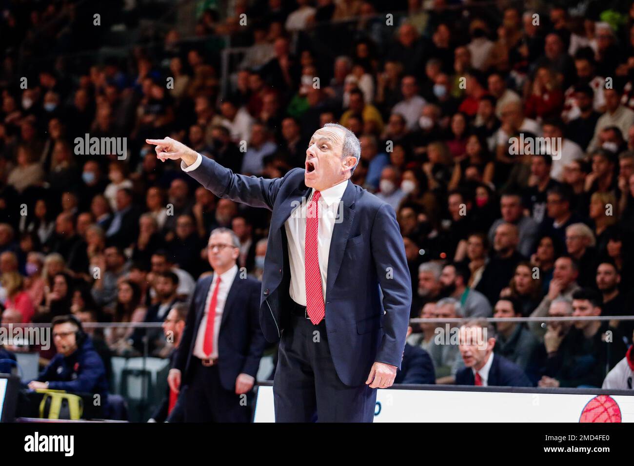 Ettore Messina (Olimpia Milano Head Coach) during the Italian ...