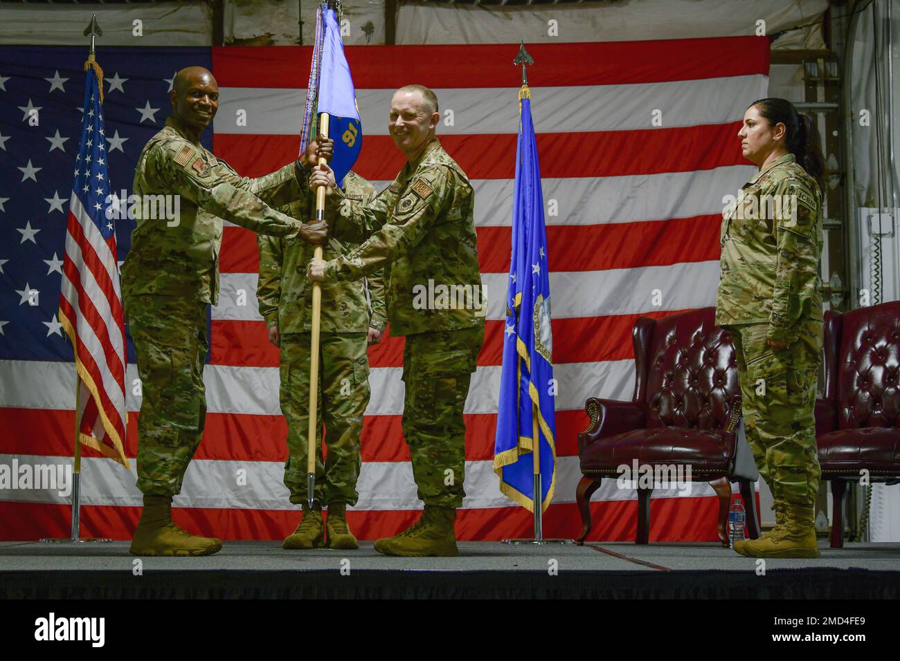 Col. James Schlabach, incoming 91st Operations Group receives the ...