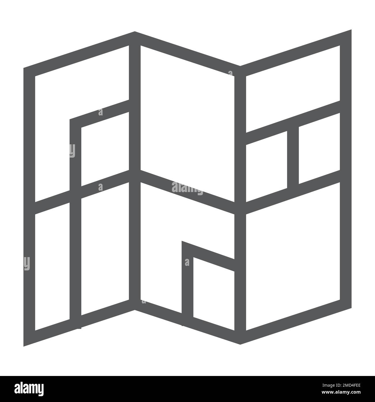 Map Line Icon Navigtion And Location Place Sign Vector Graphics A Linear Pattern On A White