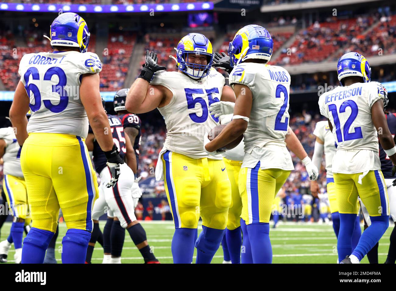 Los Angeles Rams wide receiver Robert Woods (2) celebrates a touchdown ...