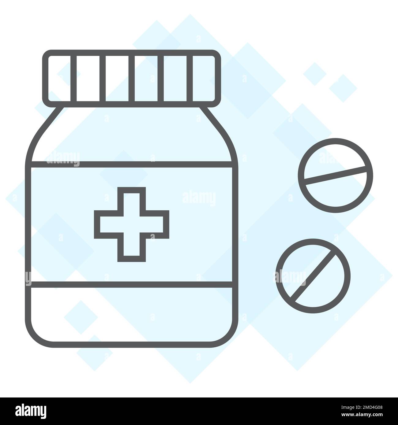 Pills bottle thin line icon, medical and healthy, drugs sign vector ...