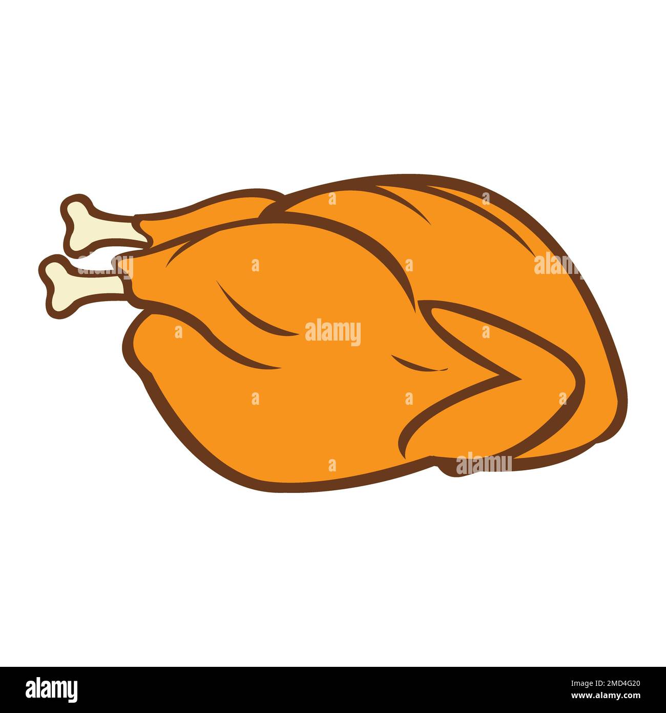 roast chicken icon logo vector design template Stock Photo - Alamy