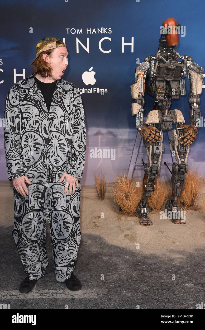 Caleb Landry Jones arrives at the premiere of "Finch" on Tuesday, Nov ...