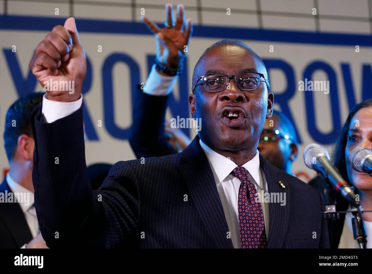 Buffalo Mayor Byron Brown speaks to supporters at his election night ...