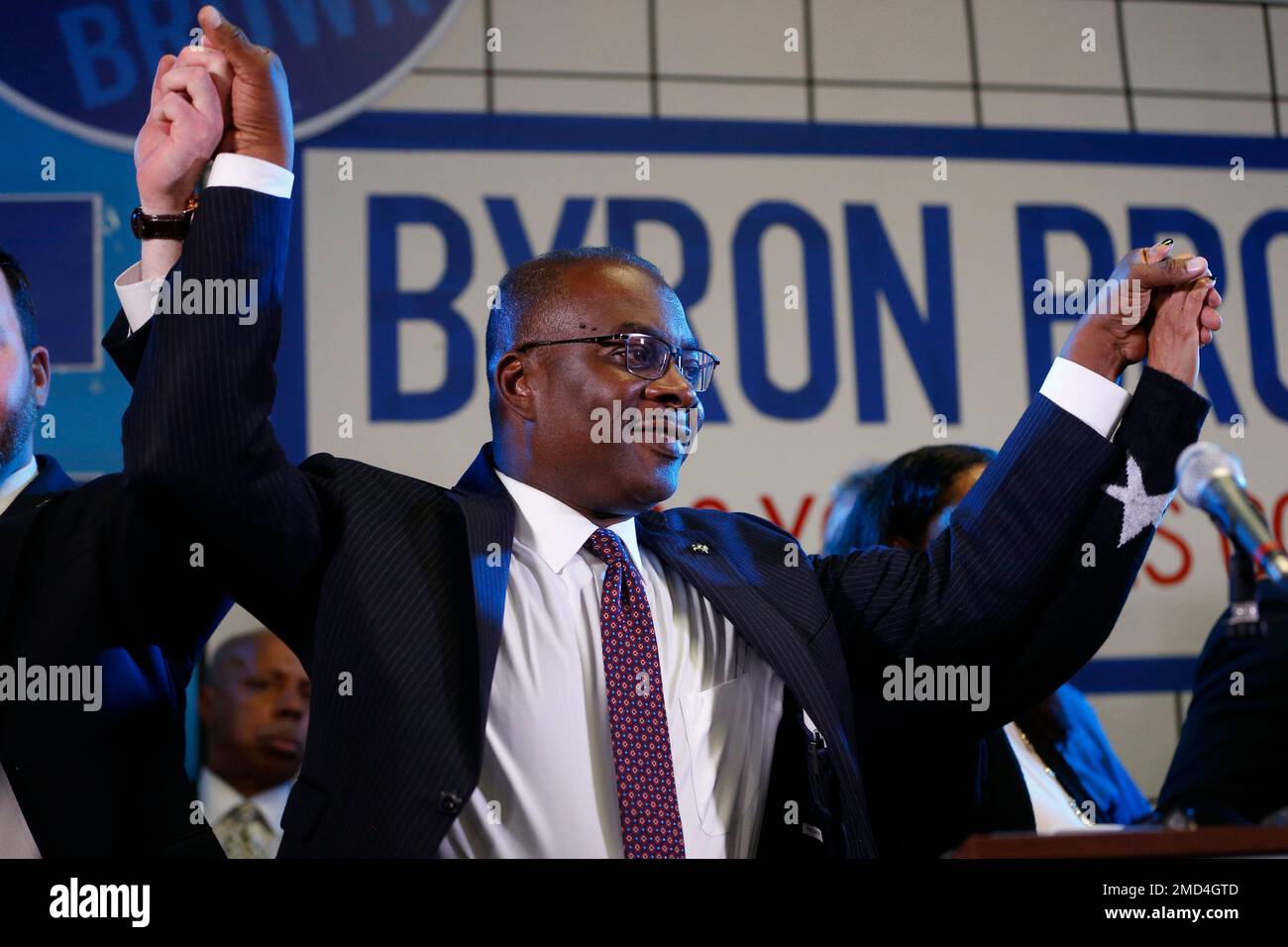 Buffalo Mayor Byron Brown speaks to supporters at his election night ...