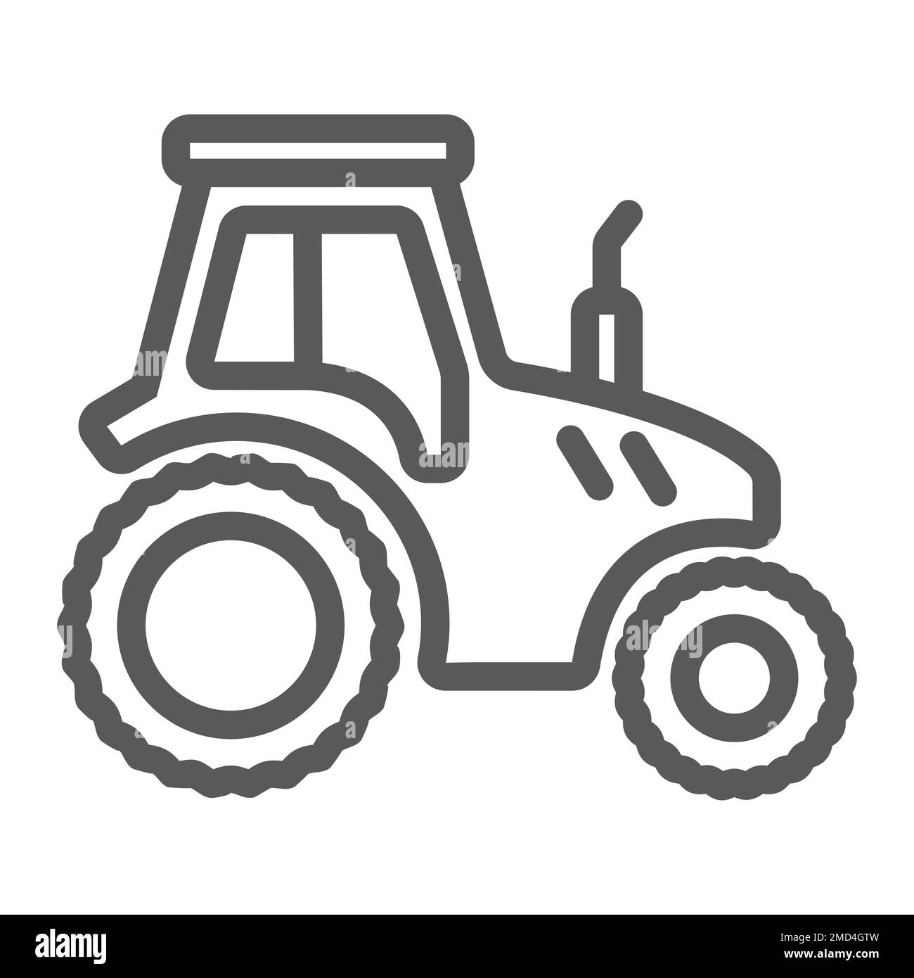 Tractor line icon, farming and agriculture, farm vehicle sign vector ...