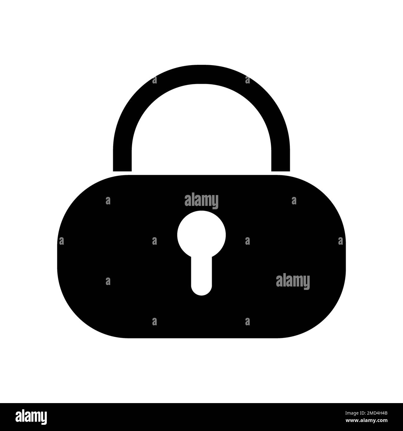 padlock icon logo vector design template Stock Photo - Alamy