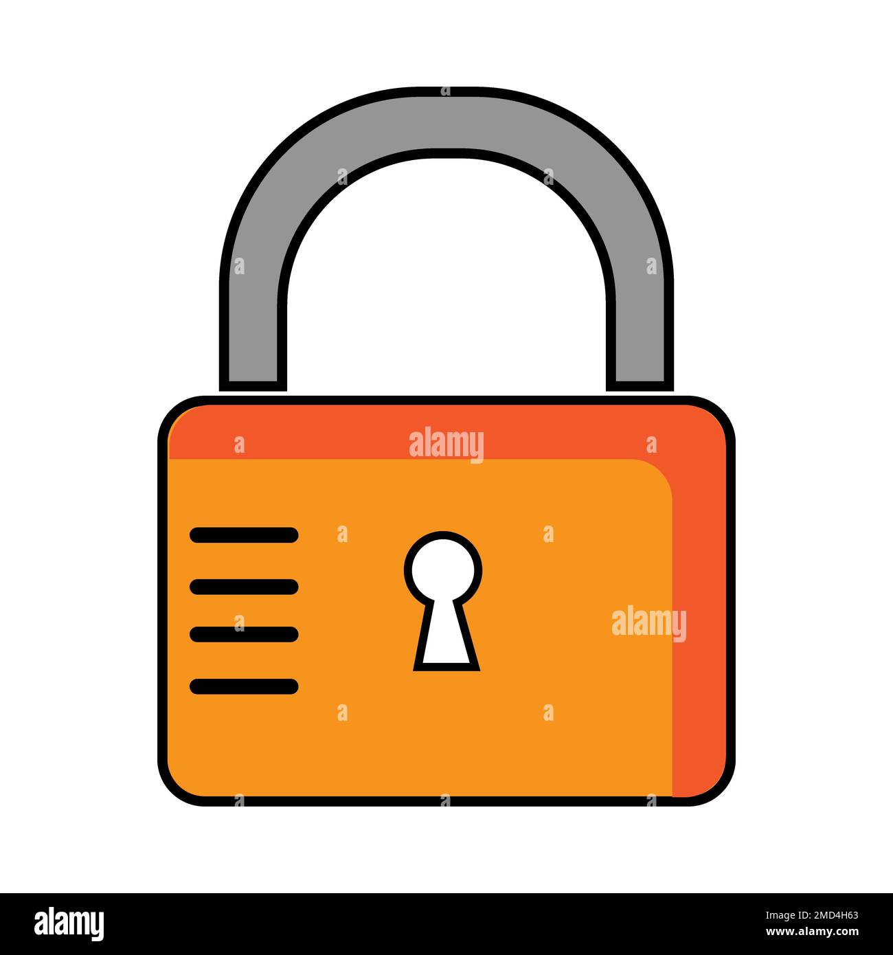 padlock icon logo vector design template Stock Photo - Alamy