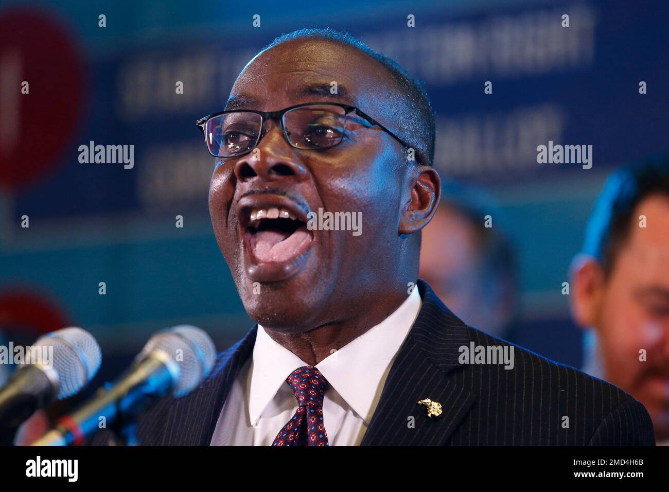 Incumbent Buffalo Mayor Byron Brown speaks to supporters at his ...