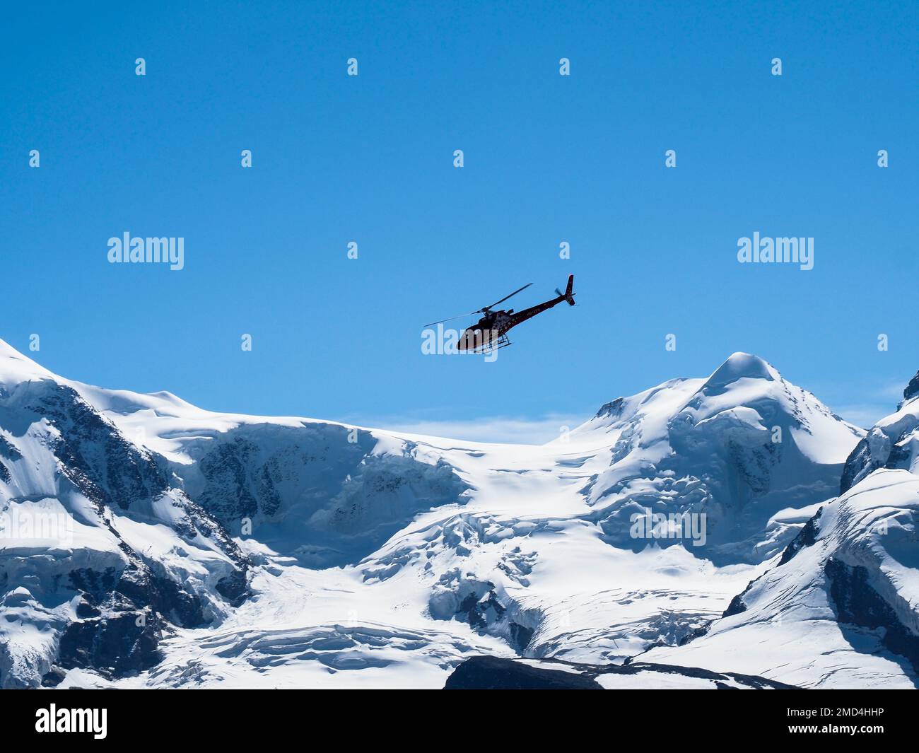 Zermatt, Switzerland - September 15, 2018: AirZermatt rescue helicopter ...