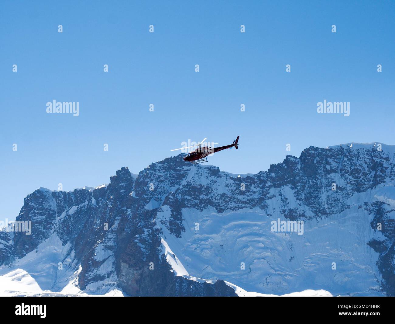 Zermatt, Switzerland - September 15, 2018: AirZermatt rescue helicopter ...
