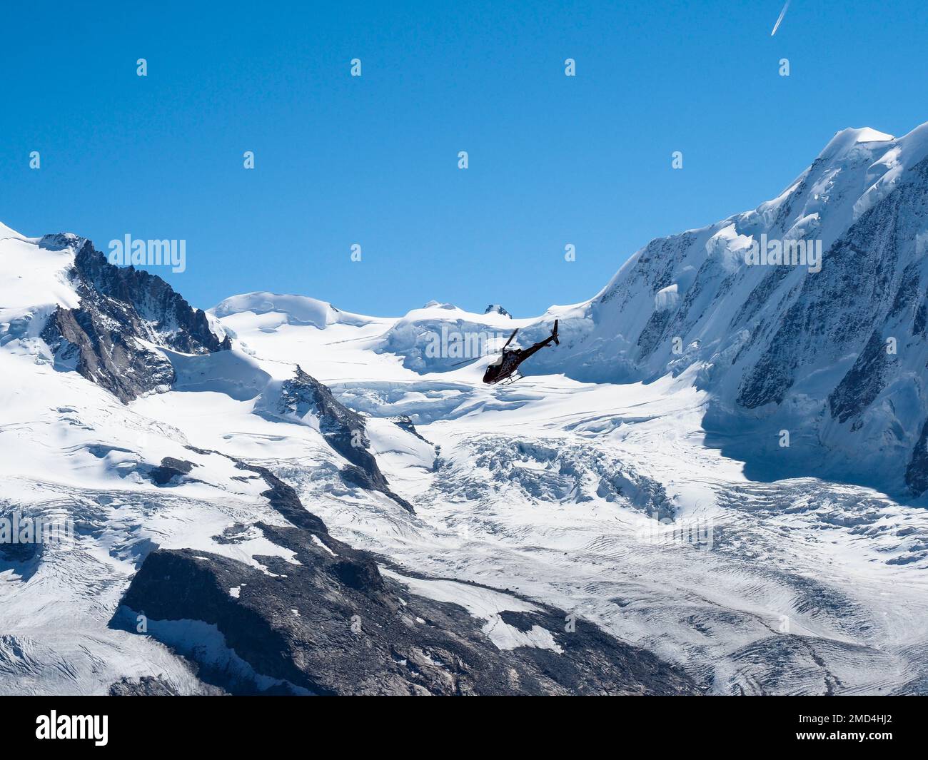 Zermatt, Switzerland - September 15, 2018: AirZermatt rescue helicopter ...