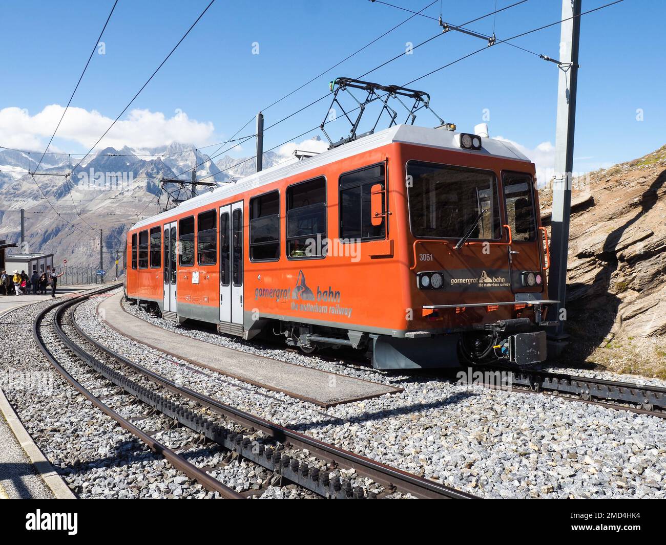 Zermatt, Switzerland - September 15, 2018: Transport railway to the ...