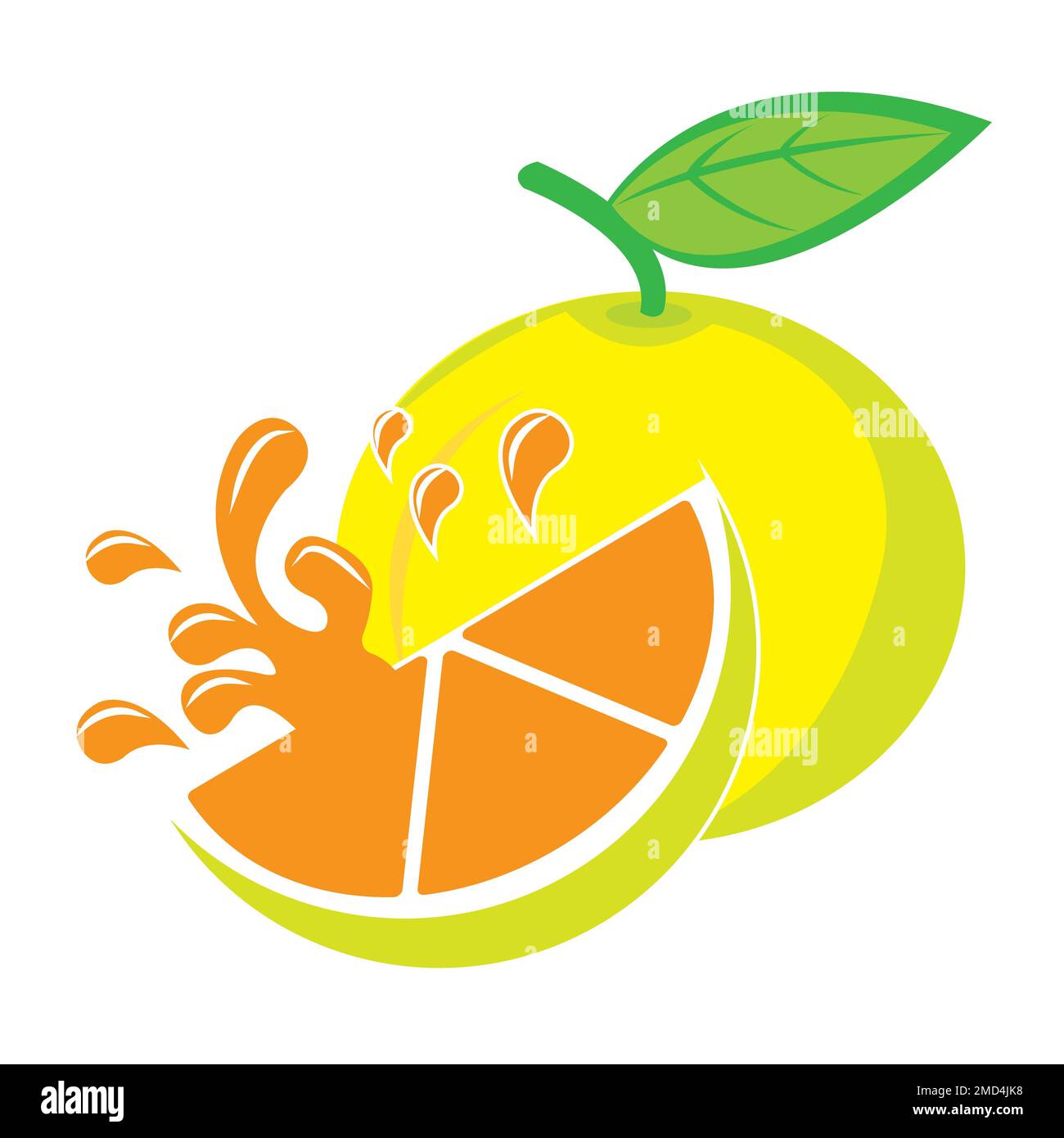 Vector abstract citrus background Cut Out Stock Images & Pictures - Alamy
