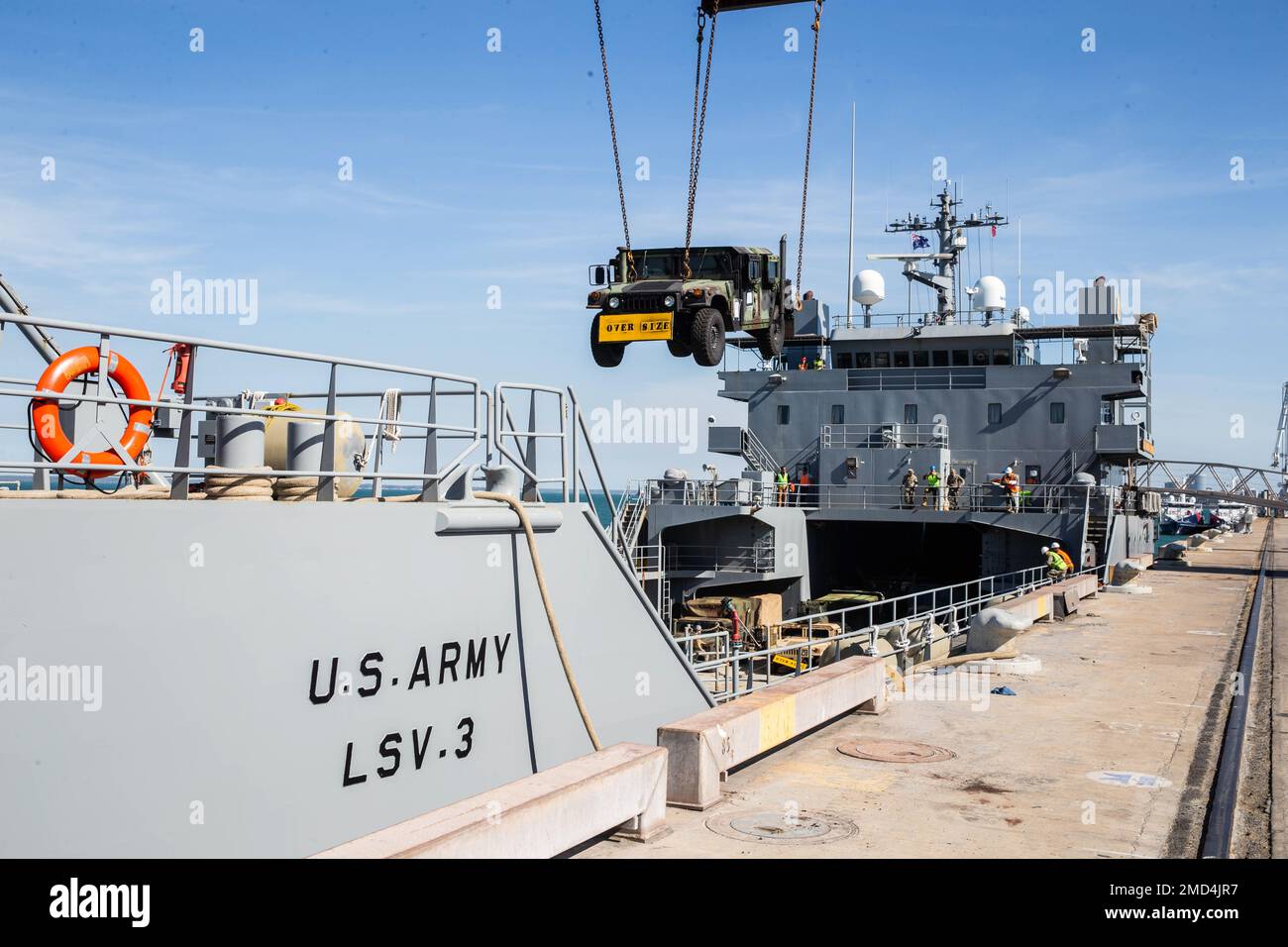 A U.S. Marine Corps Humvee from Marine Rotational Force-Darwin 22, is ...