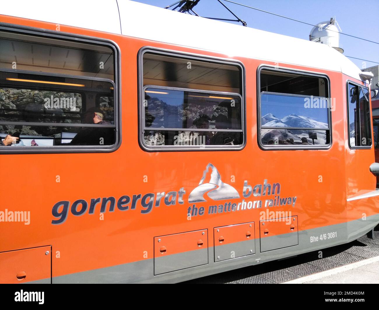 Zermatt, Switzerland - September 15, 2018: Transport railway to the ...
