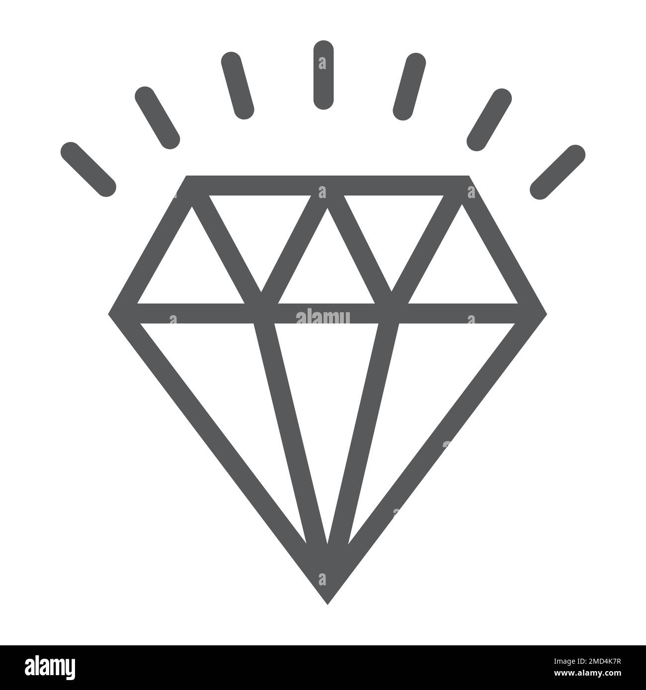 Diamond line icon, expensive and luxury, gemstone sign vector graphics ...