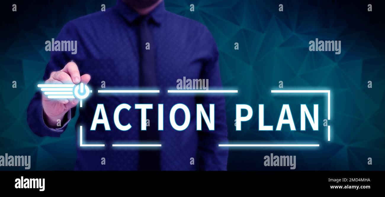 Text sign showing Action Plan. Word Written on list of things or ... Text sign showing Action Plan. Word Written on list of things or ...