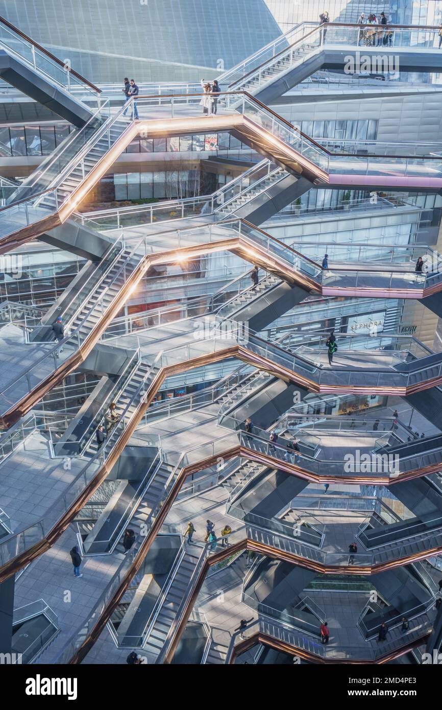 the Vessel in the Hudson Yards.Manhattan. Manhattan Stock Photo - Alamy