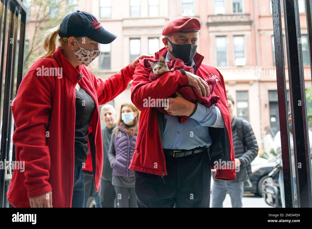 Mayoral candidate Curtis Sliwa arrives to vote with his wife Nancy ...