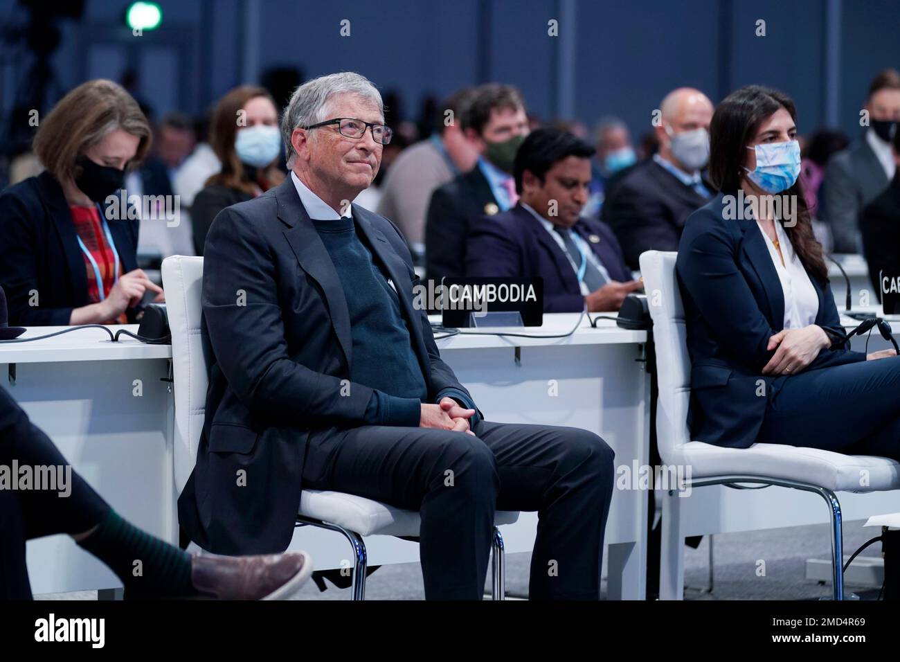 American Businessman Bill Gates listens during the "Accelerating Clean ...