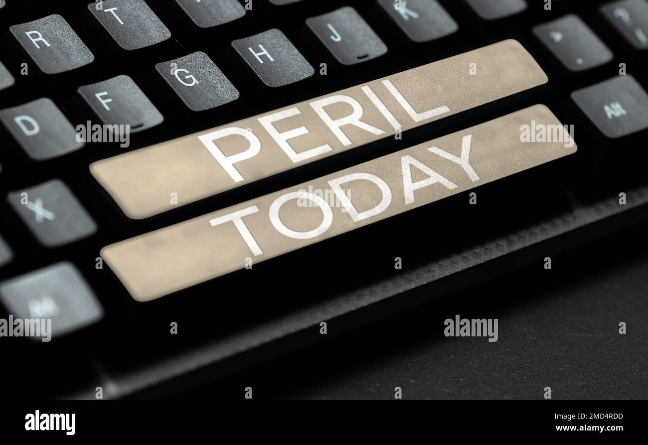 Inspiration showing sign Peril. Internet Concept indicates something ...