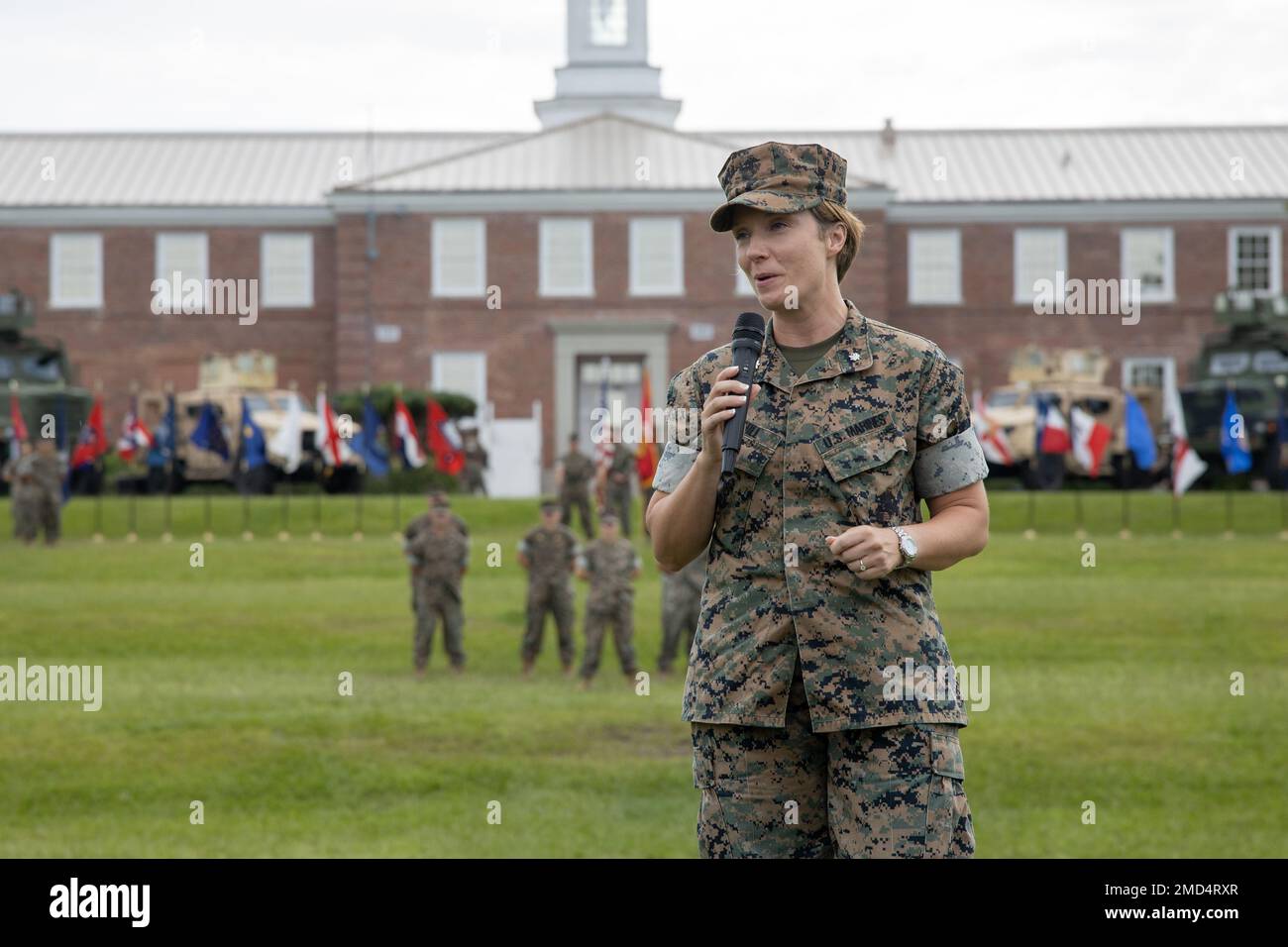 U.S. Marine Corps Lt. Col. Emmaline Hill, the commanding officer of ...