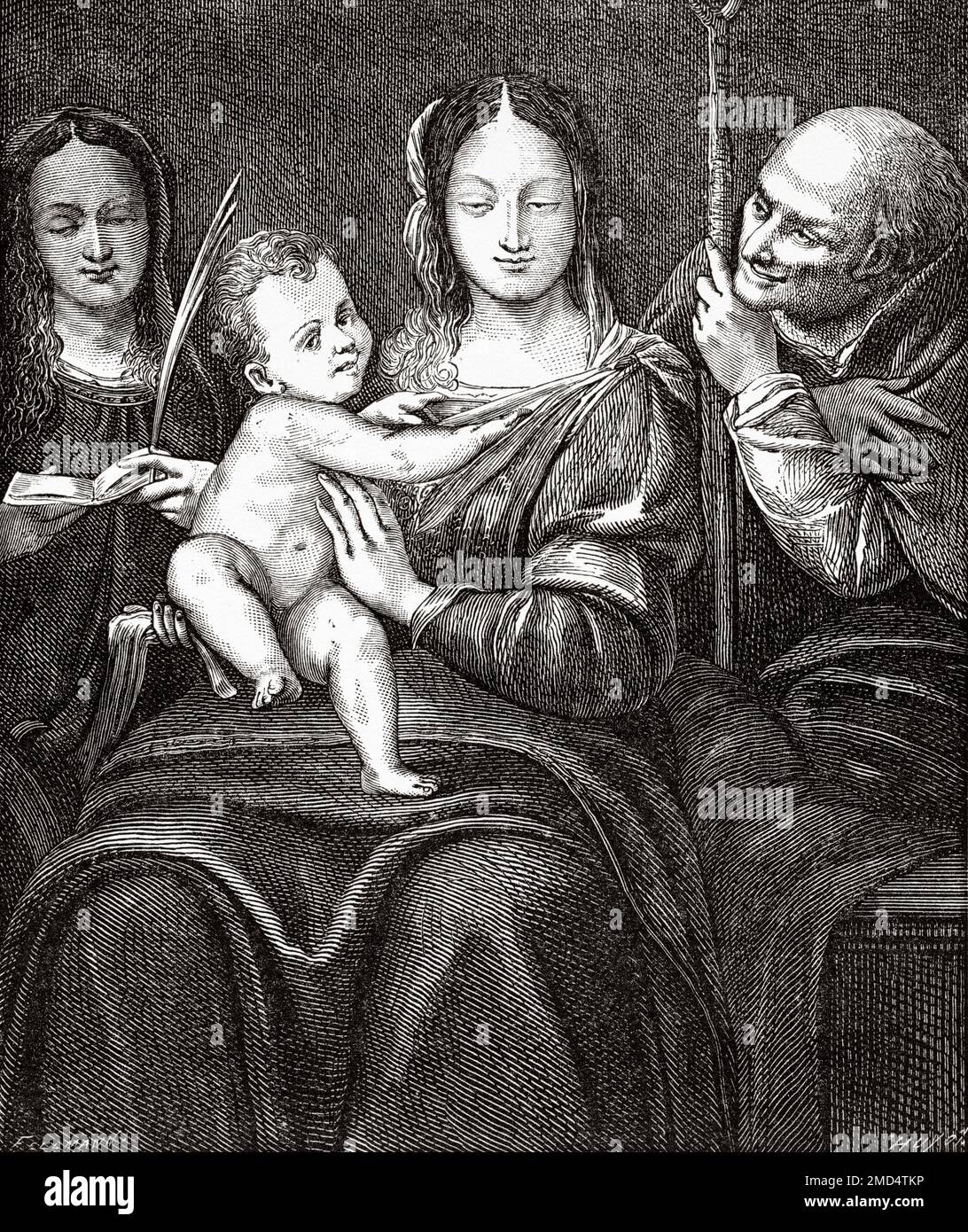The Holy Family with St Catherine by Leonardo da Vinci (1452-1519) The ...