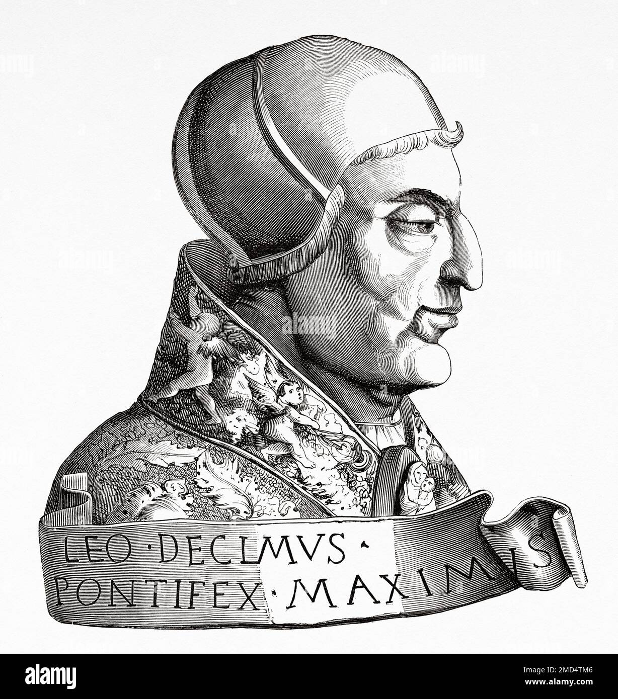 Pope Leo X (1475-1521) born Giovanni di Lorenzo de Medici. Pope from ...