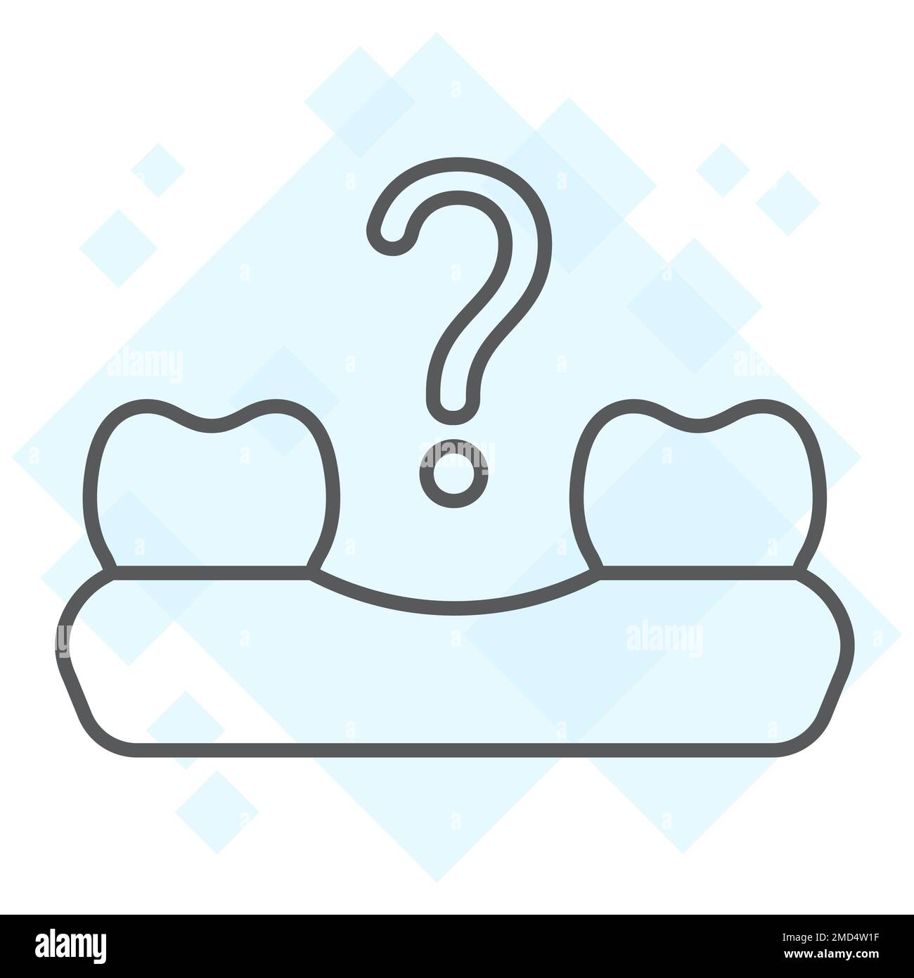 Missing tooth thin line icon, stomatology and dental, loose tooth sign ...