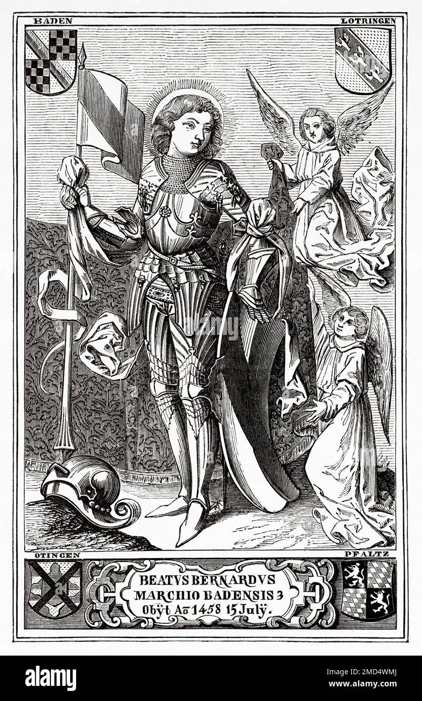 Miniature from the Hours of the Marquis of Baden depicting the portrait ...