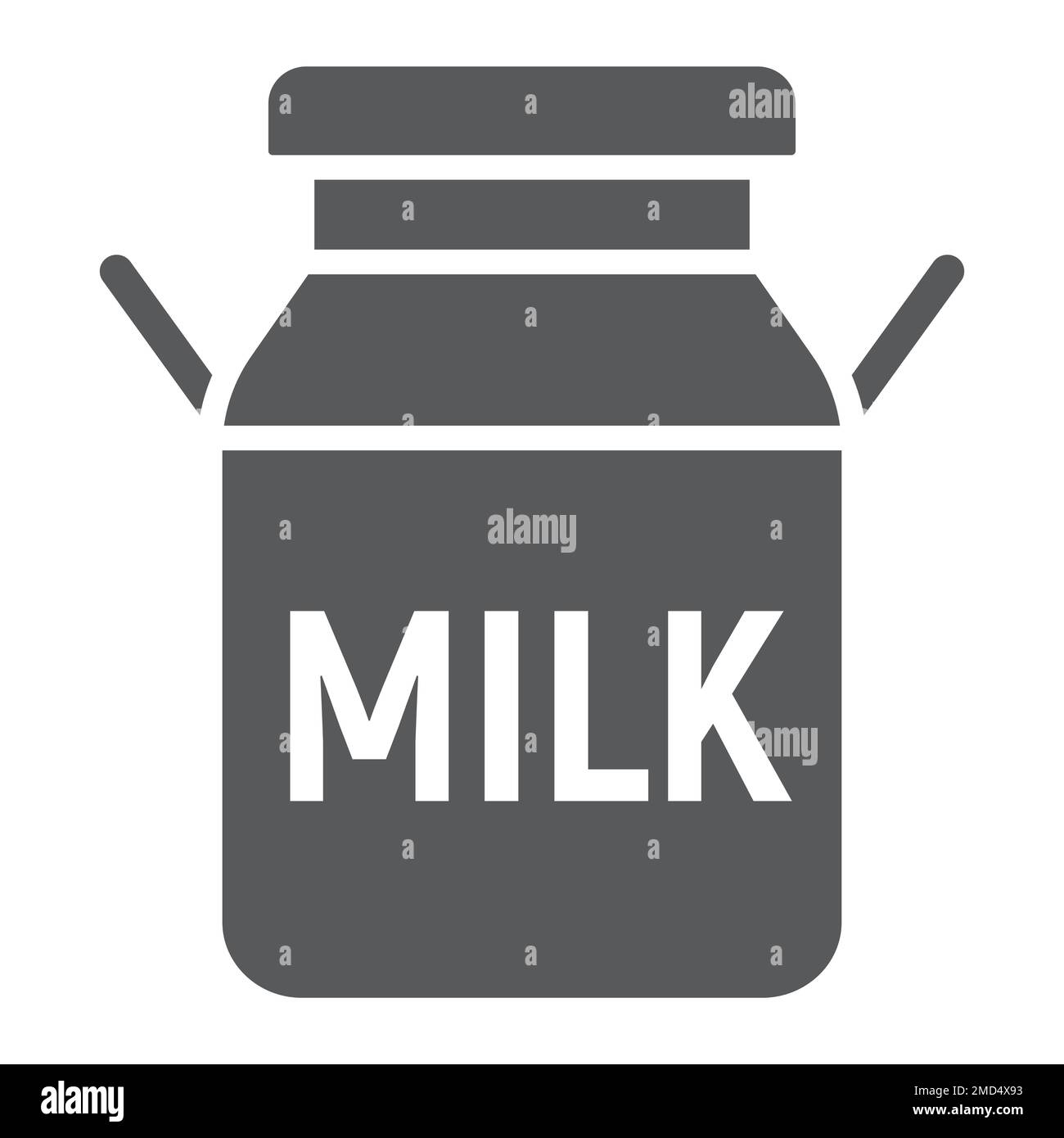 Milk Can Glyph Icon Farming And Agriculture Milk Container Sign Vector Graphics A Solid