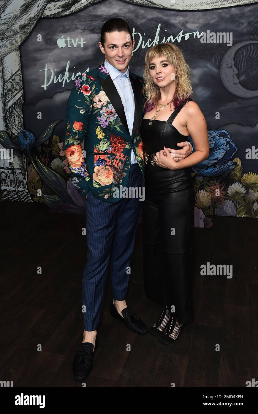 Adrian Blake Enscoe and Sydney Shepherd arrive at the premiere of ...