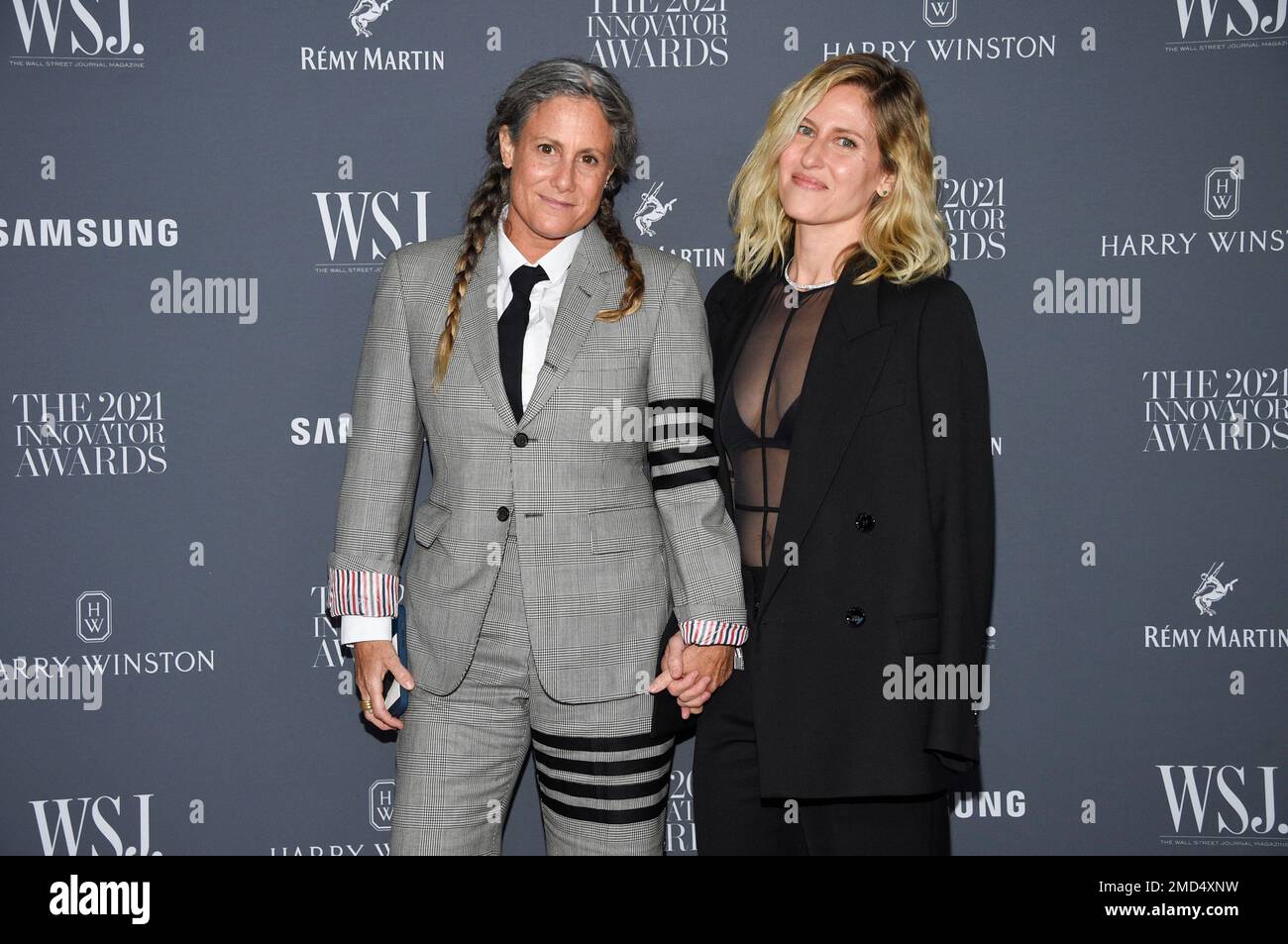 Artist Cass Bird, left, and wife Ali Bird attend the WSJ. Magazine ...