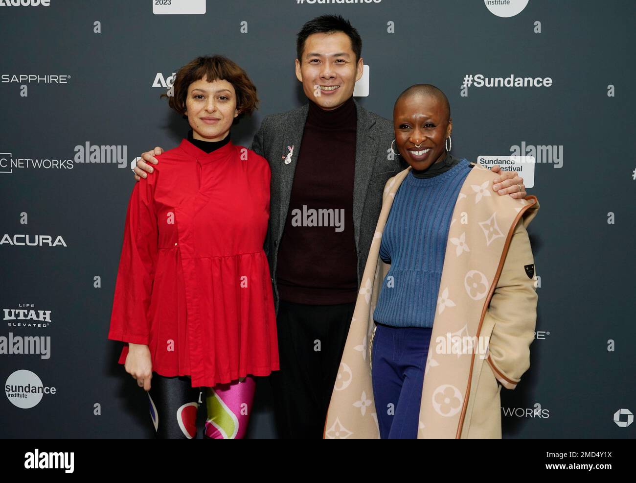 Anthony Chen, center, the director/producer of "Drift," poses with cast ...