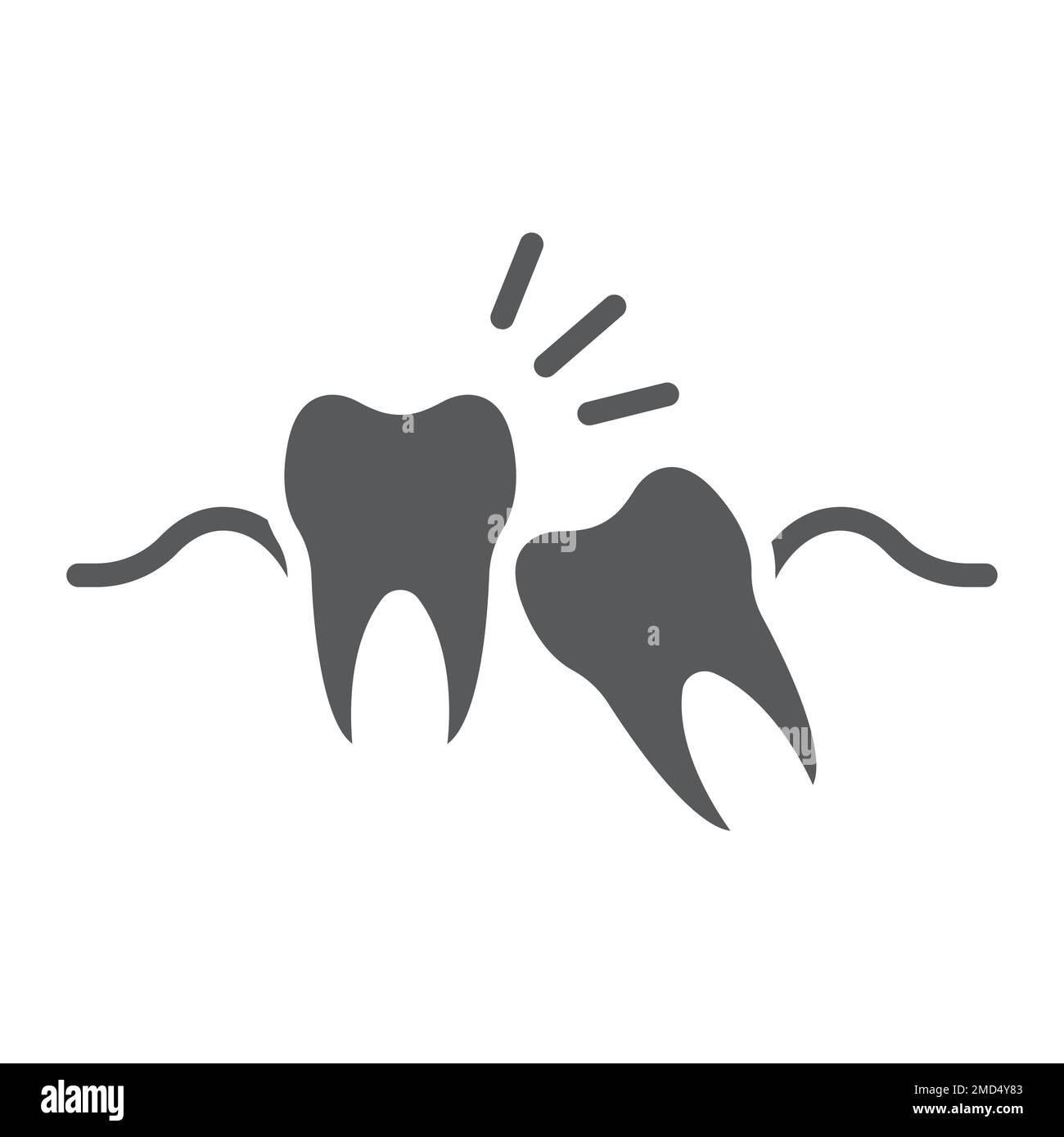 Wisdom teeth glyph icon, stomatology and dental, impacted tooth sign ...