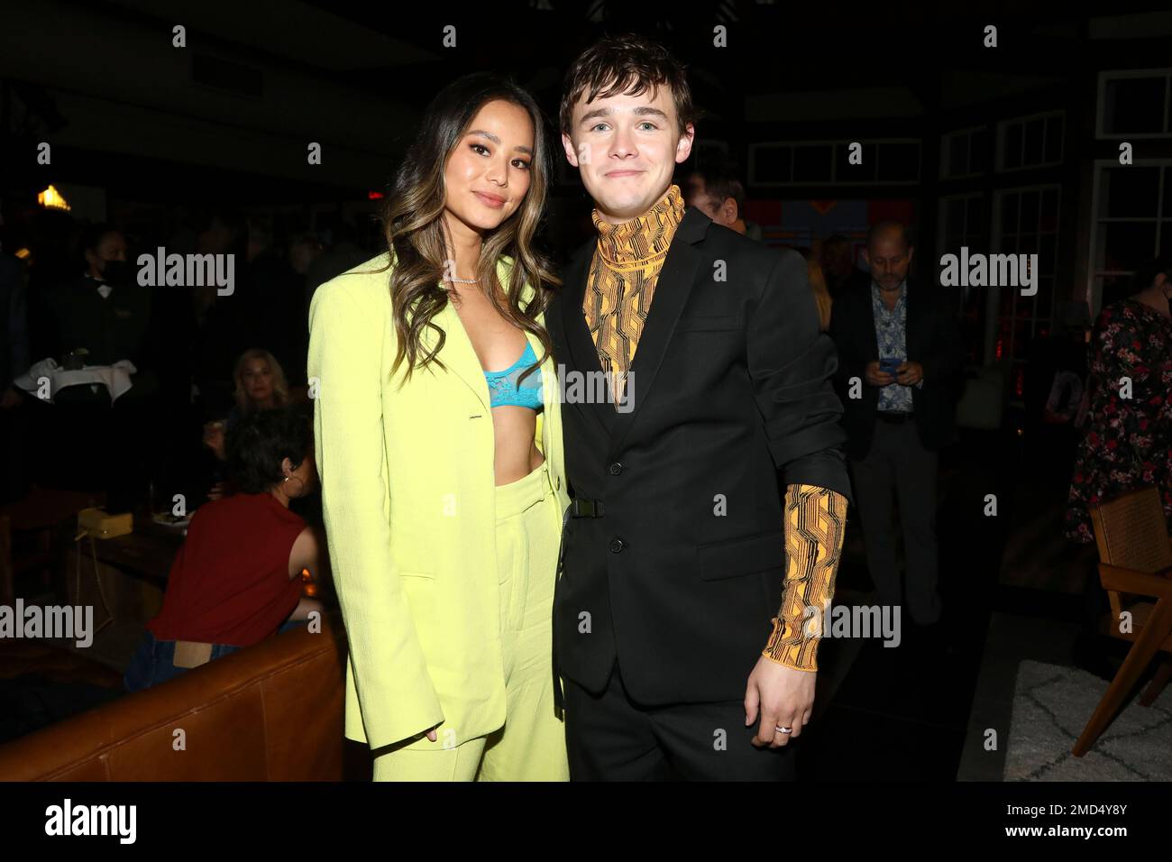 Actors Jamie Chung, left, and Jack Alcott, right, attend the afterparty ...