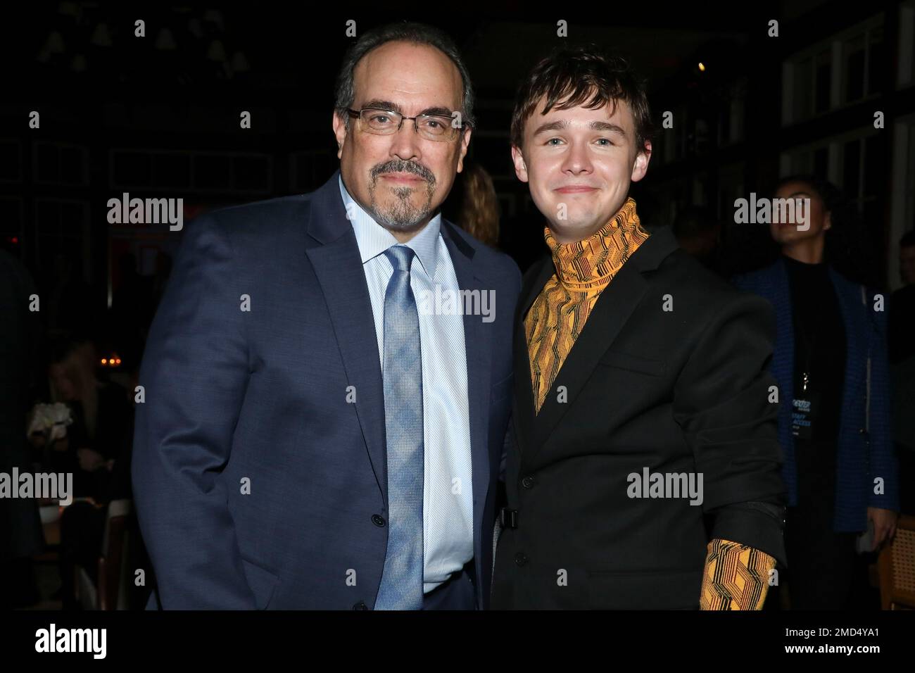 Actors David Zayas, left, and Jack Alcott, right, attend the afterparty ...