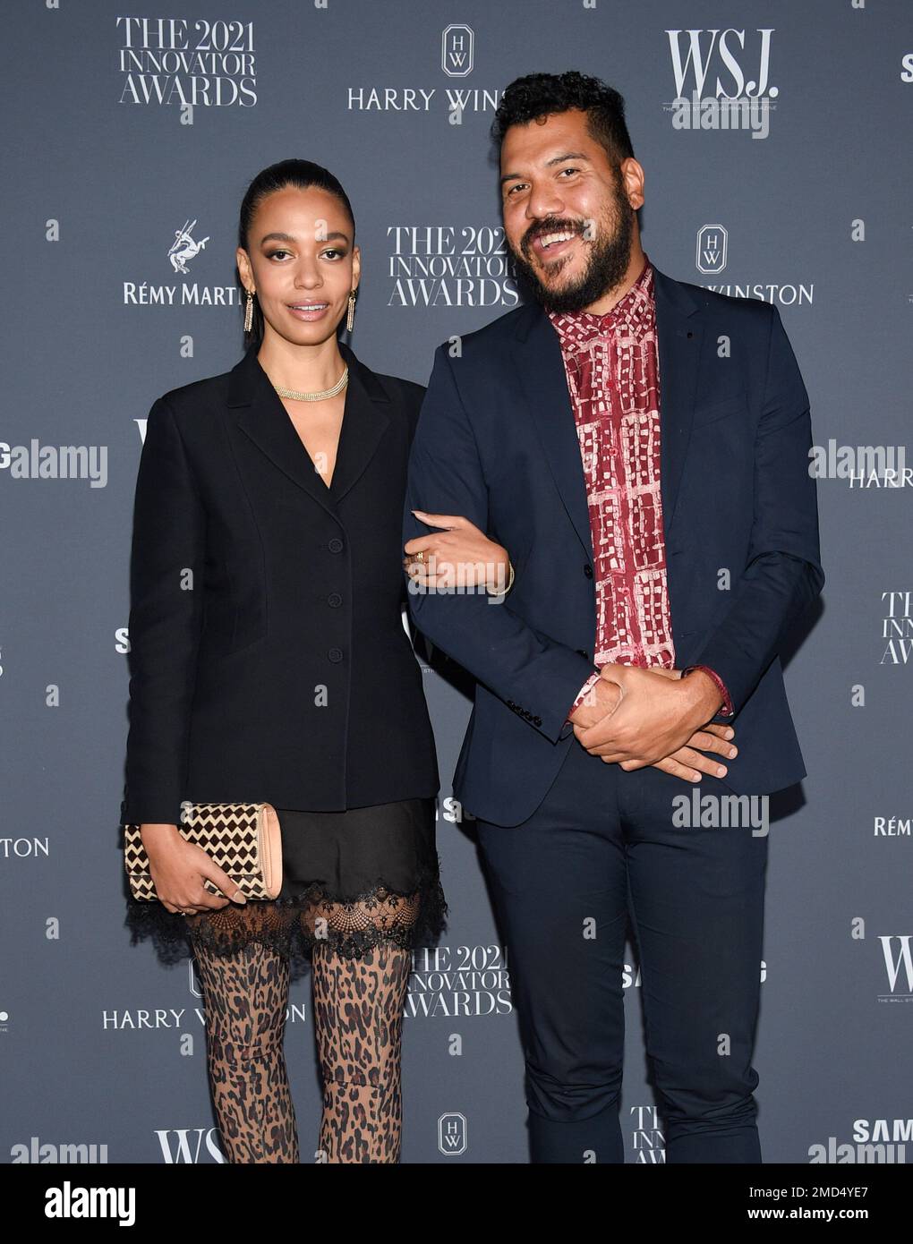 Aurora James, left, and Benjamin Bronfman attend the WSJ. Magazine ...