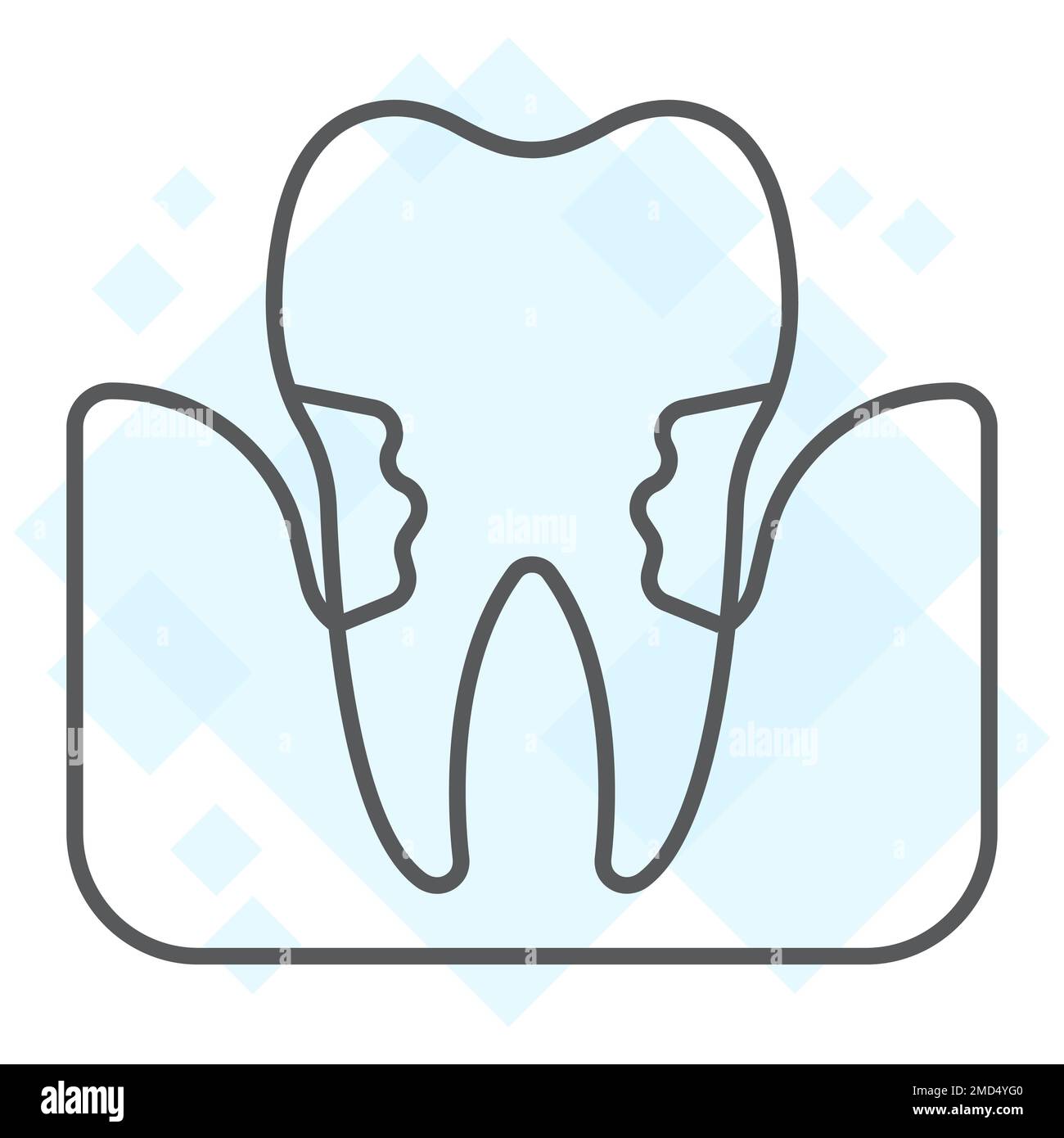 Periodontitis thin line icon, stomatology and dental, periodontal tooth ...