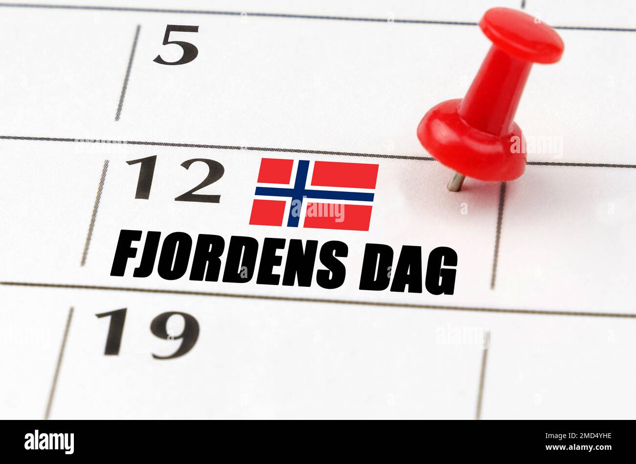 National holidays. On the calendar grid, the date and name of the ...